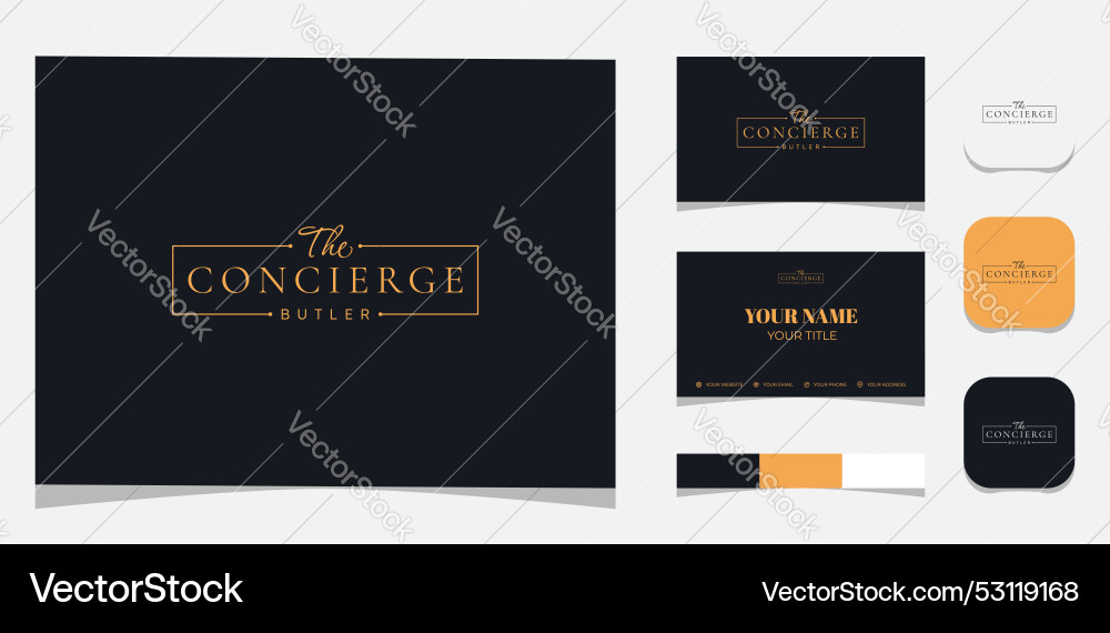 Template logo creative the concierge butler club Vector Image