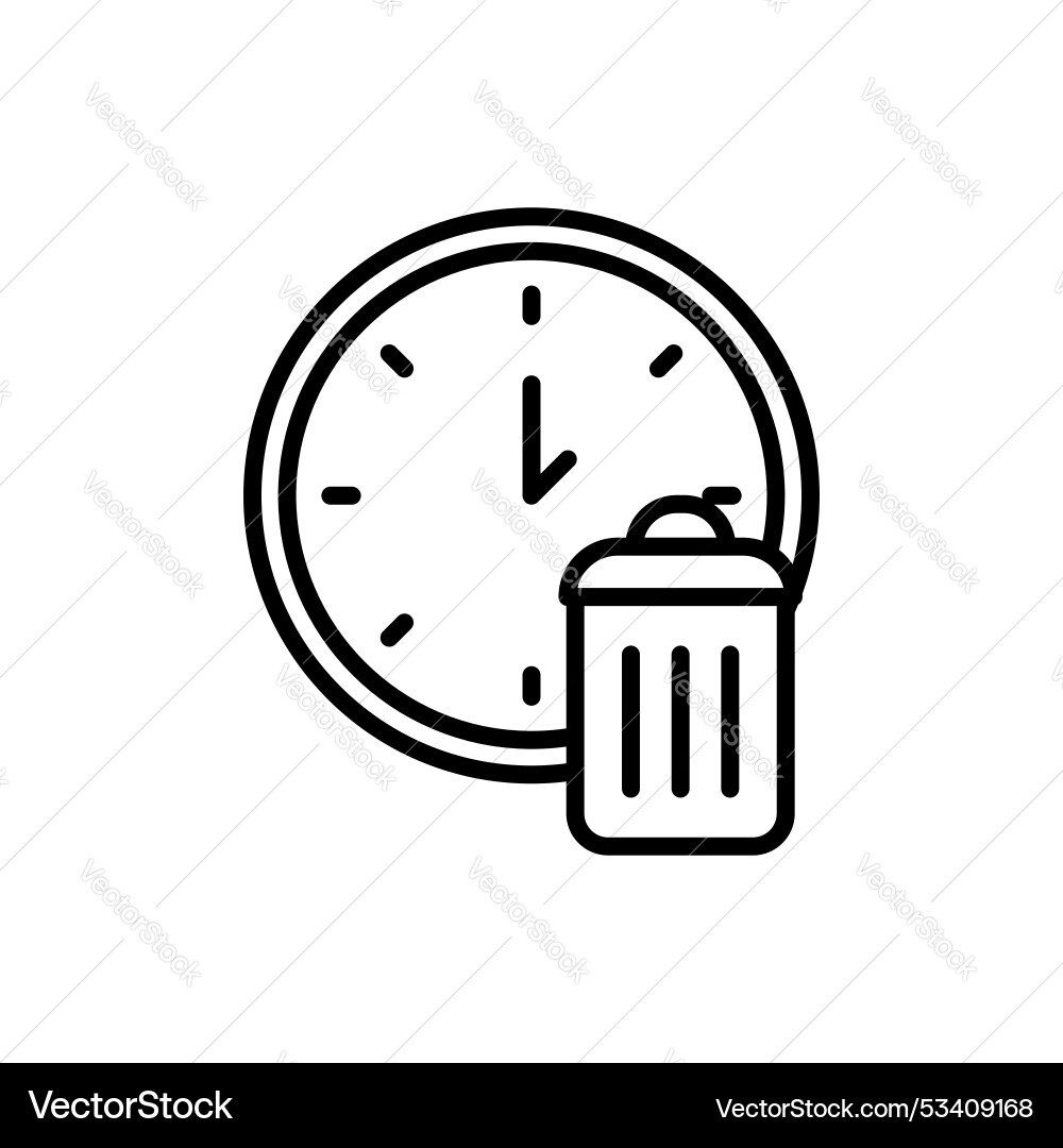 Time waste icon isolated on white background Vector Image