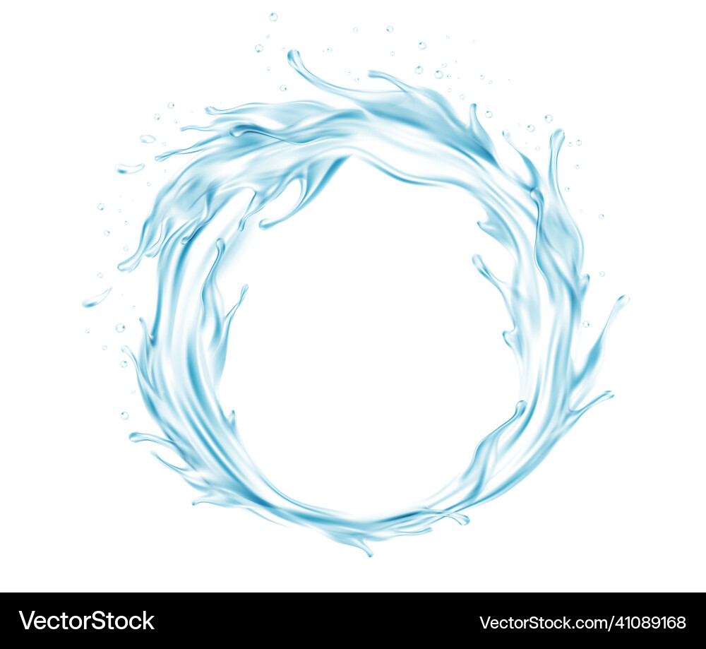 Water splash realistic transparent isolated Vector Image