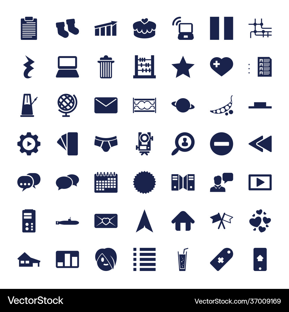 49 web icons Royalty Free Vector Image - VectorStock