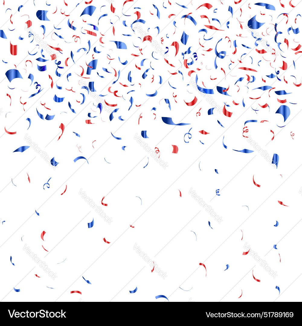 4th of july confetti background Royalty Free Vector Image