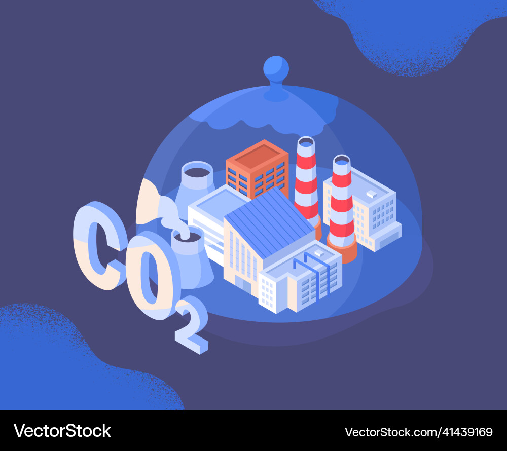 Carbon Capture Technology Royalty Free Vector Image