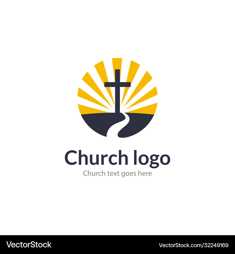 Catholic Church Logo - Cross & Dove Royalty Free Vector