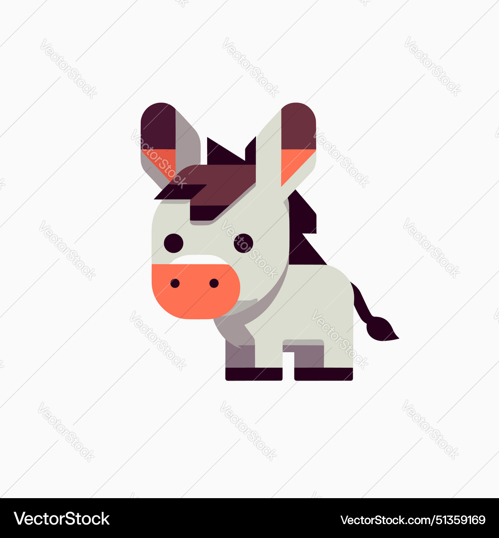 Donkey one Royalty Free Vector Image - VectorStock