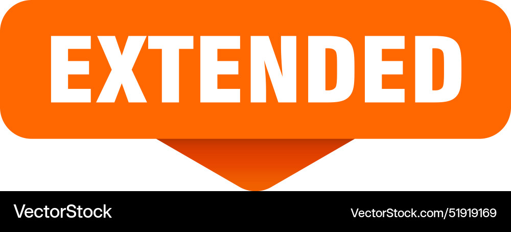 Extended sticker extended sign on transparent Vector Image