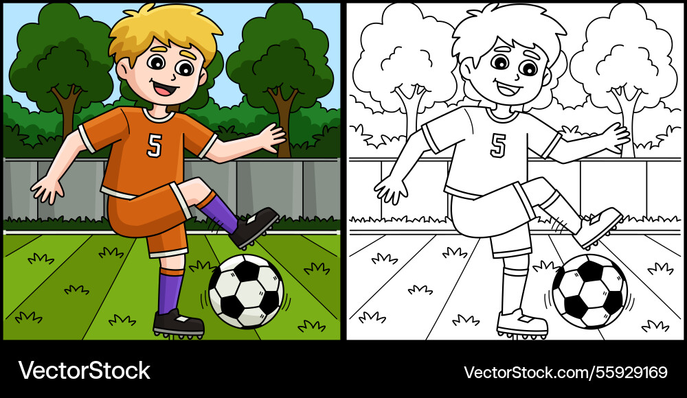 Male soccer player doing tricks Royalty Free Vector Image