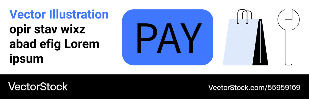 Online payment and shopping concept with pay Vector Image