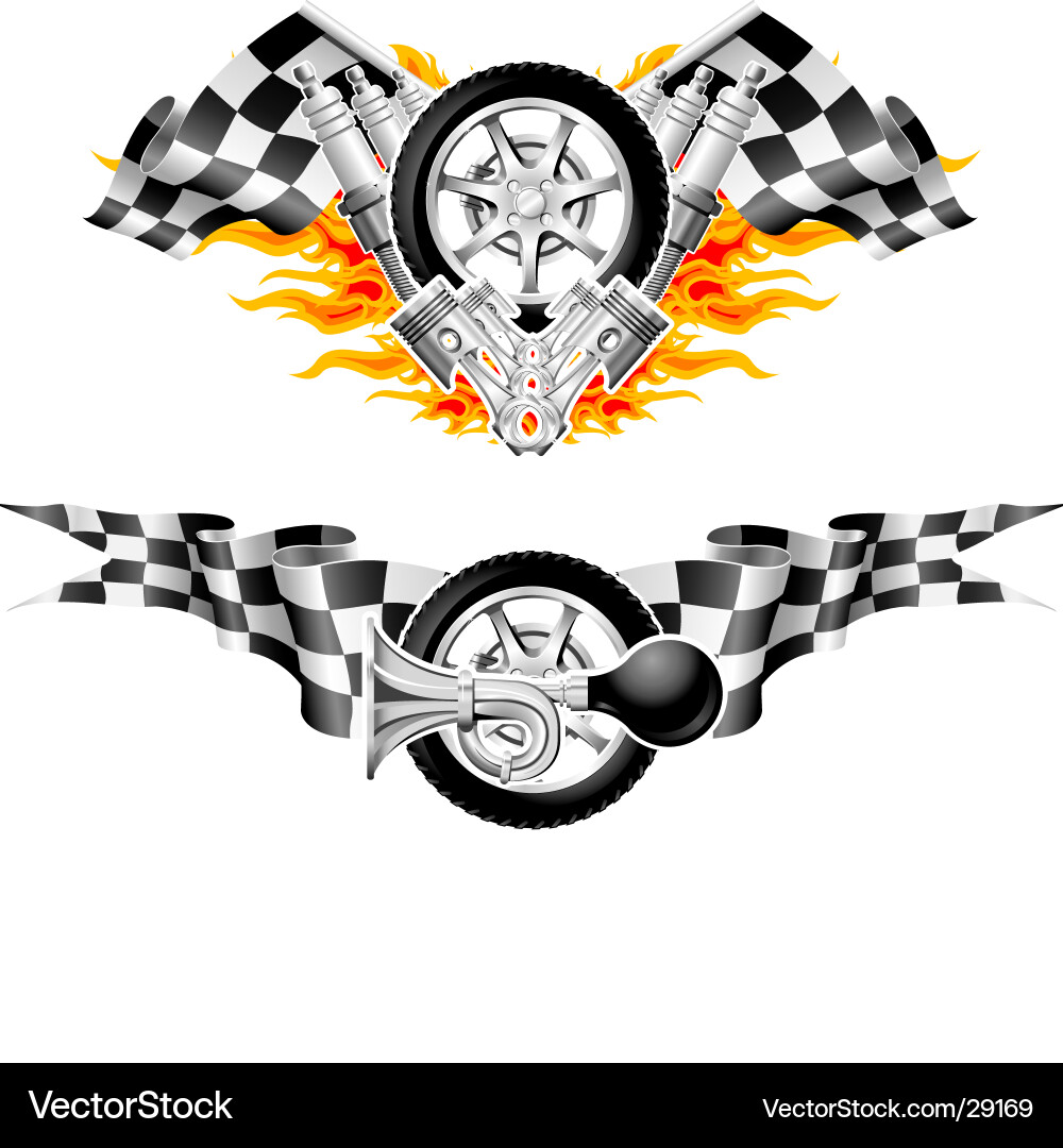 Racing Emblems & Awards Royalty Free Vector Image