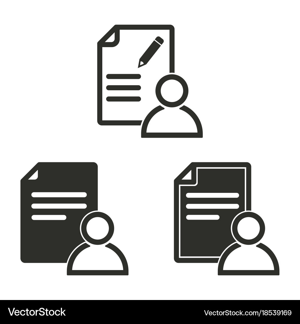 Registration icon set Royalty Free Vector Image