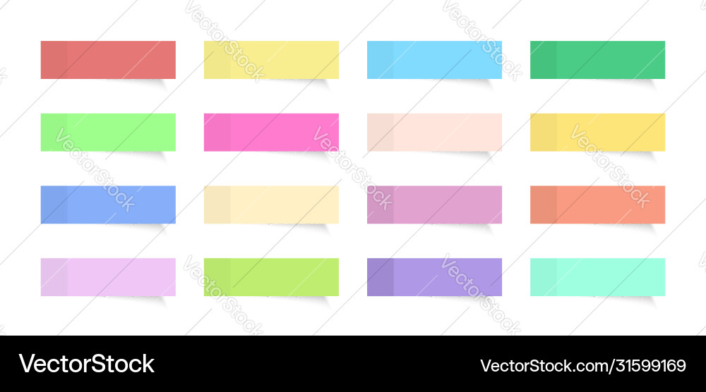 Sticky Notes & Memo Pads Royalty Free Vector Image