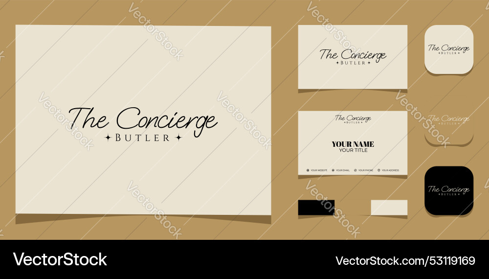 Template logo creative the concierge butler club Vector Image