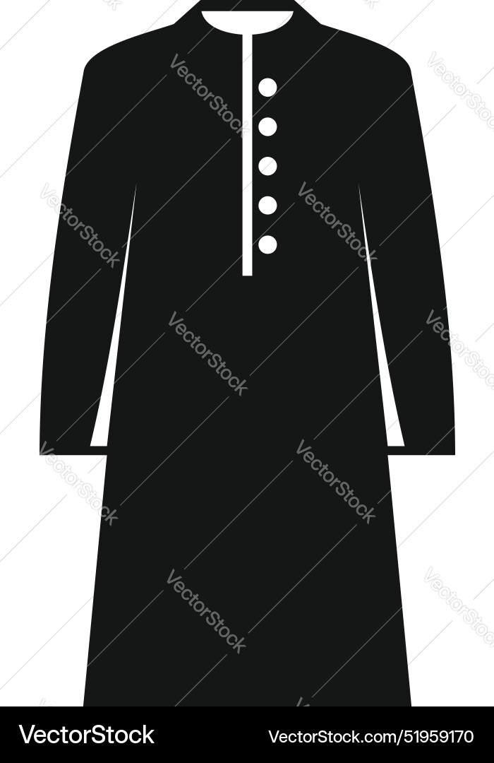 Black kurta traditional indian clothing featuring Vector Image