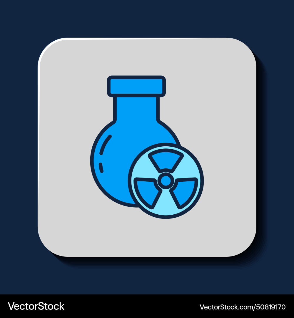 Filled outline laboratory chemical beaker Vector Image