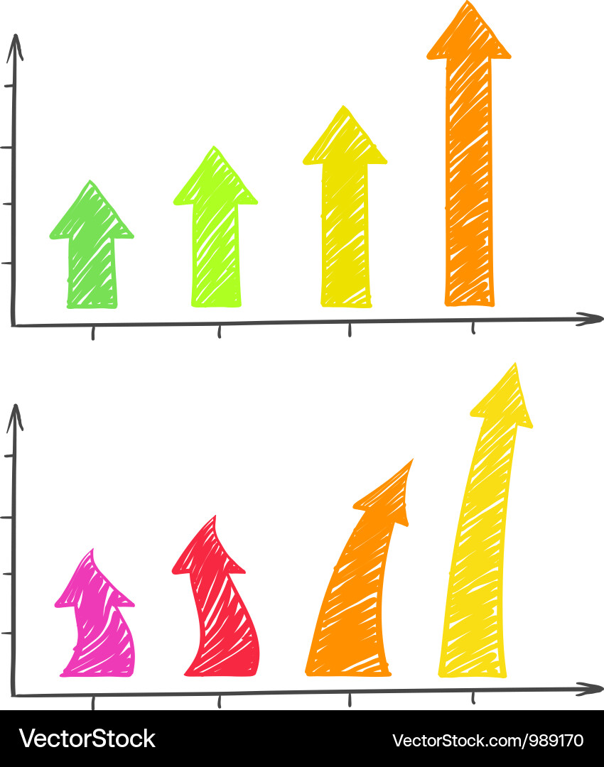 Hand-drawn arrows diagram Royalty Free Vector Image