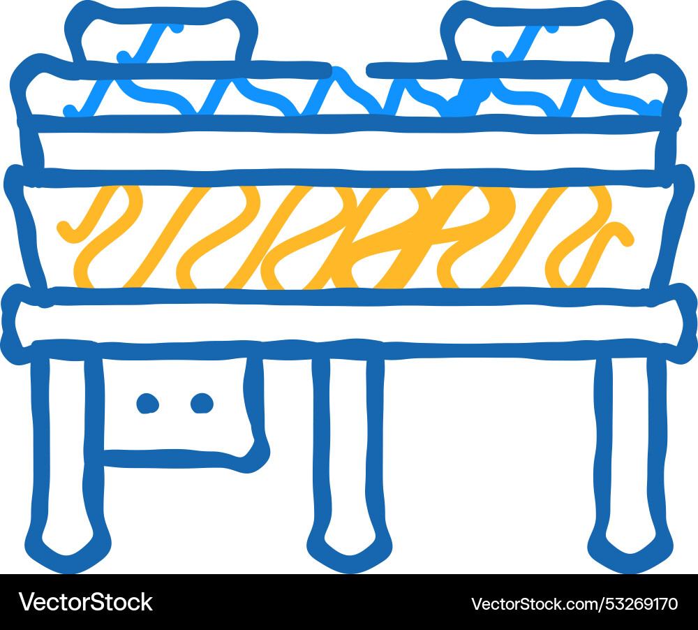 Hot pressing press icon doodle Royalty Free Vector Image