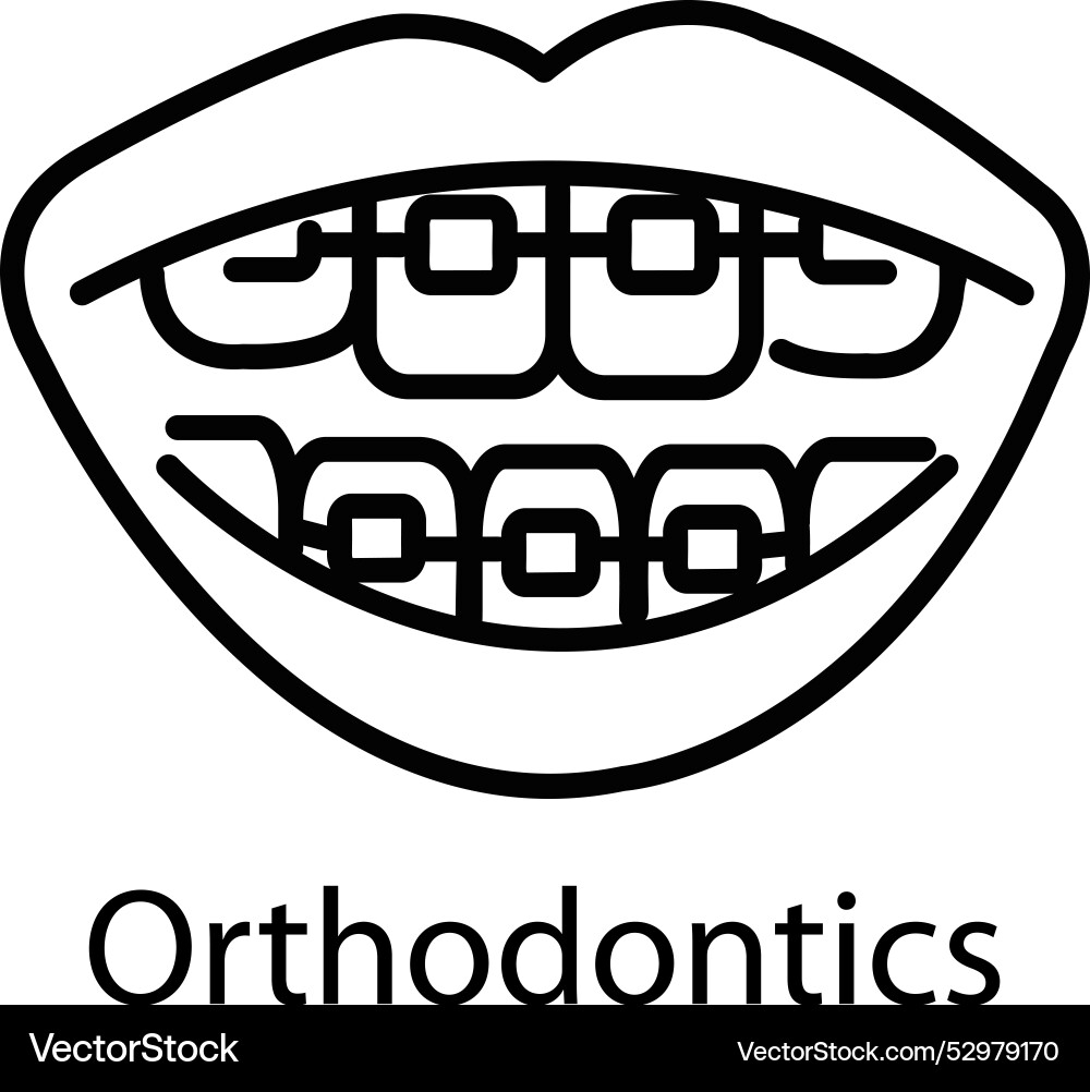 Orthodontics Royalty Free Vector Image - VectorStock