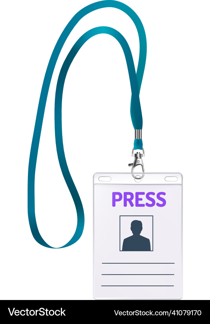 Press id card Royalty Free Vector Image - VectorStock