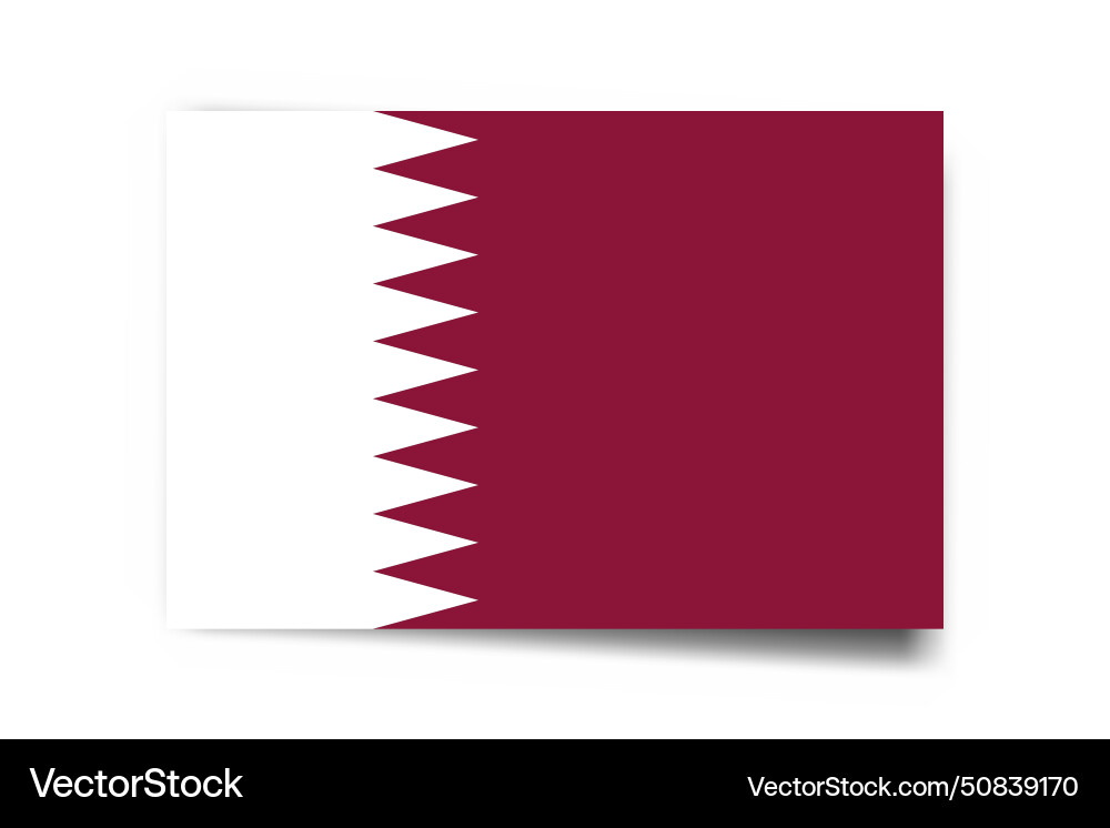Rectangle flag of qatar Royalty Free Vector Image