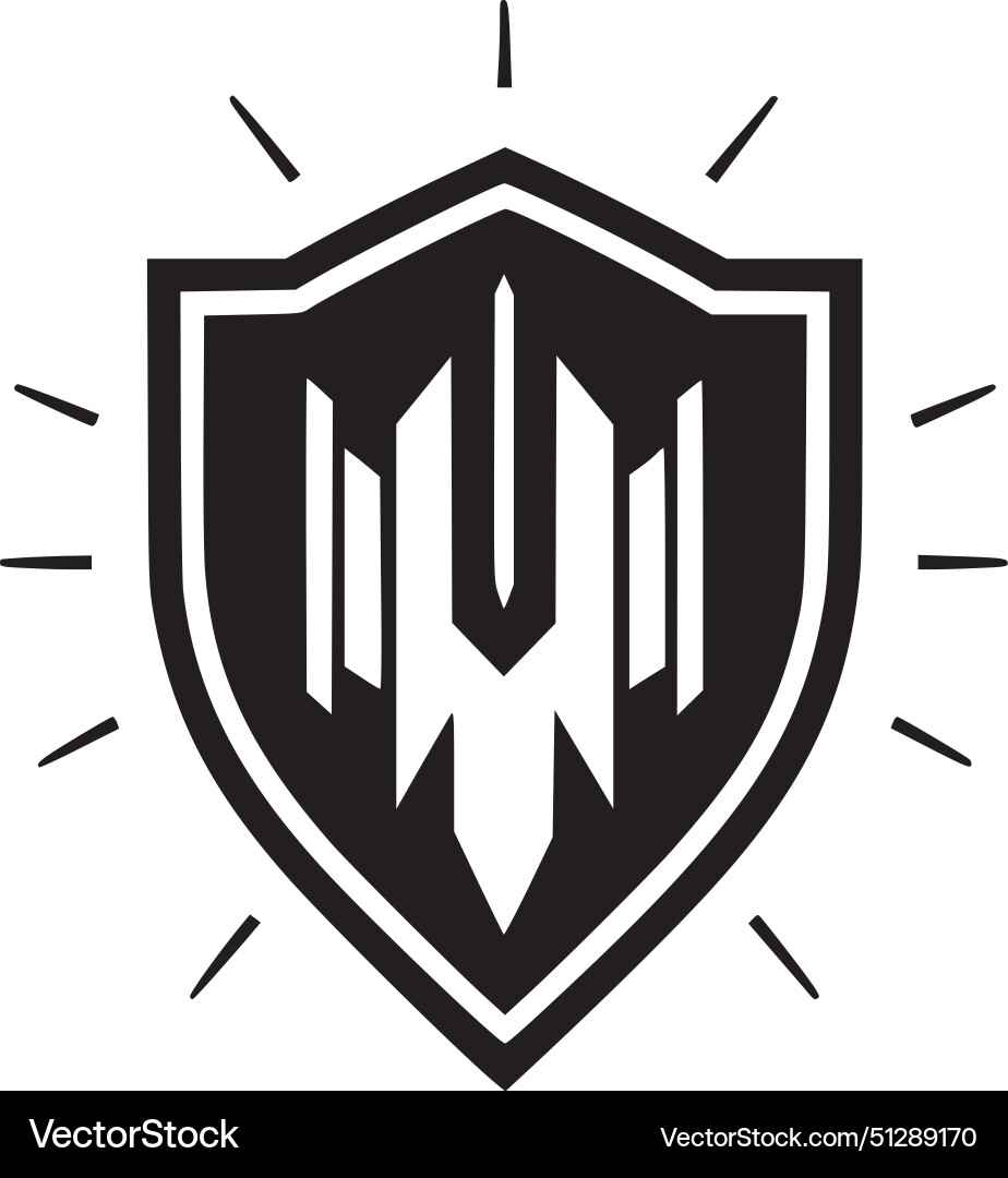 Shield - high quality logo ideal for t-shirt Vector Image