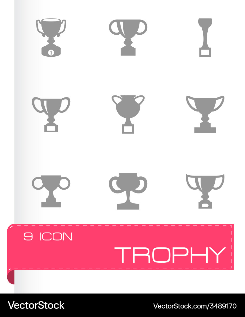Trophy Icon Set Lizenzfreies Vektorbild - VectorStock