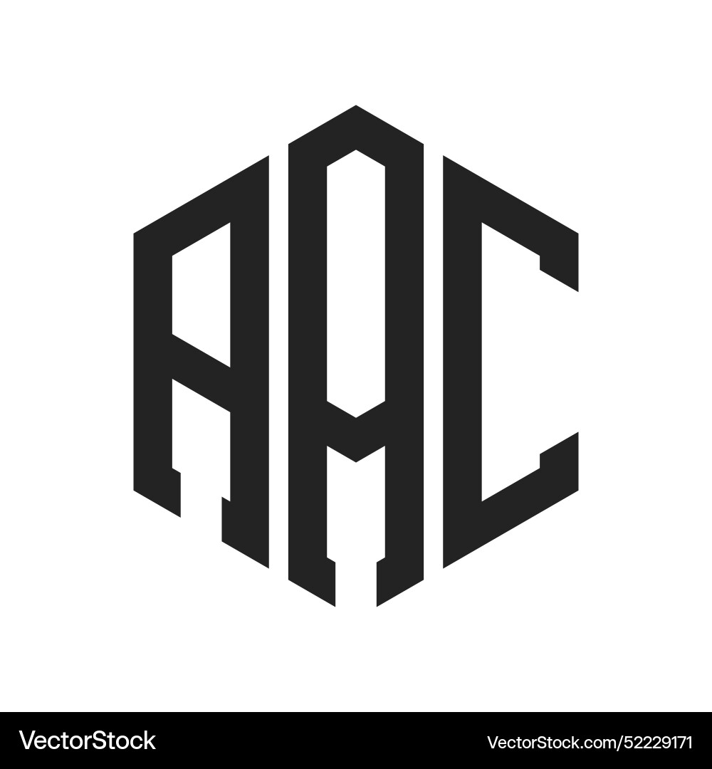 Aac logo design initial letter monogram Royalty Free Vector