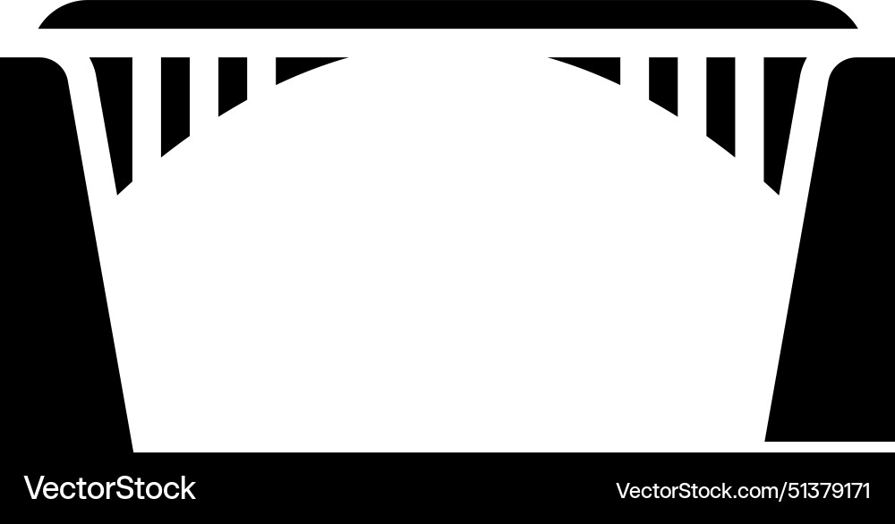 Arch bridge glyph icon Royalty Free Vector Image