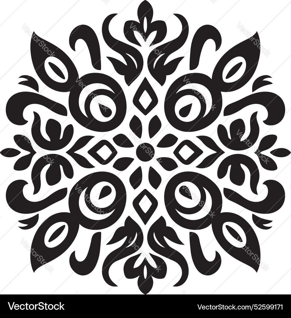 Borneo beauty icon featuring authentic dayak Vector Image