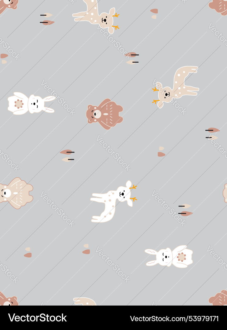 Childish seamless pattern Royalty Free Vector Image