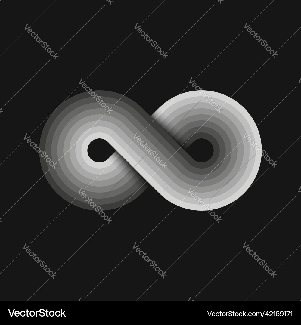 Infinity logo or sport track form overlapping Vector Image