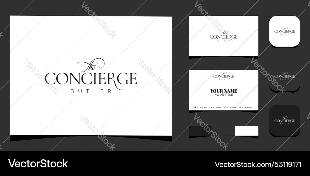 Template logo creative the concierge butler club Vector Image