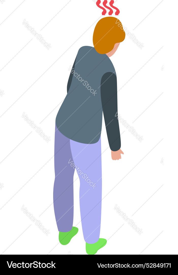 Young man feeling dizzy and suffering from Vector Image