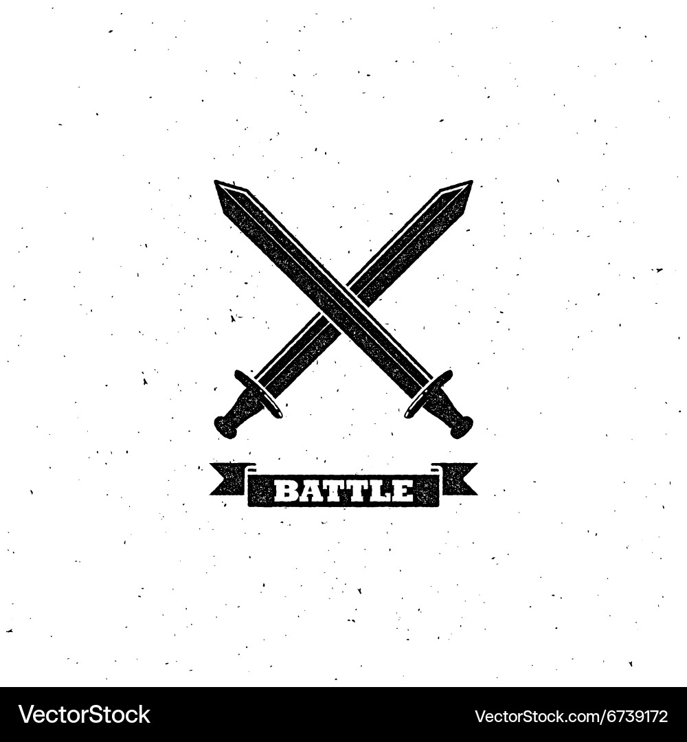Crossing swords sign Royalty Free Vector Image