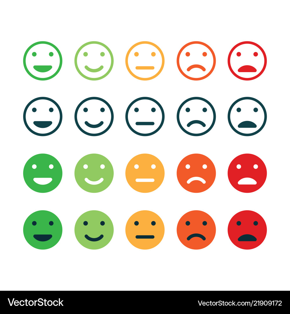 Feedback Rating Icons - Satisfaction Royalty Free Vector