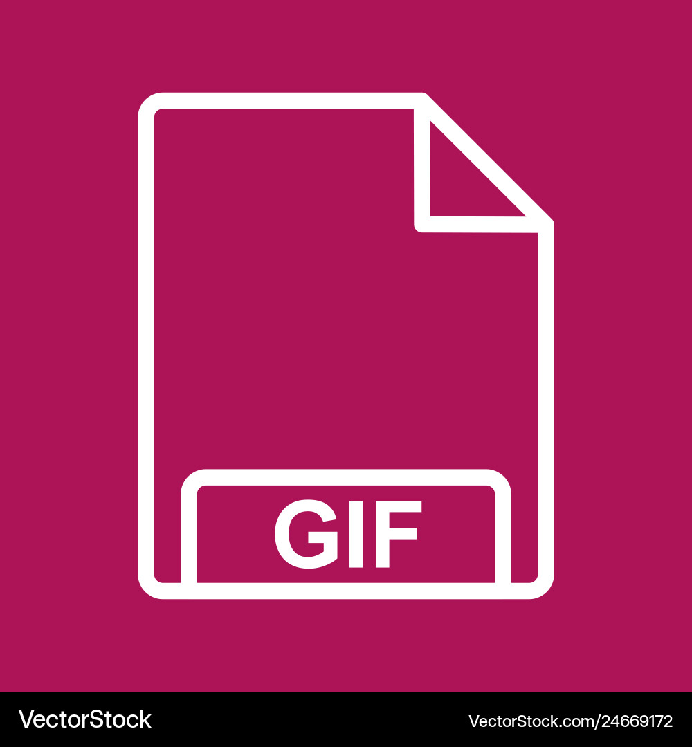 Gif icon Royalty Free Vector Image - VectorStock