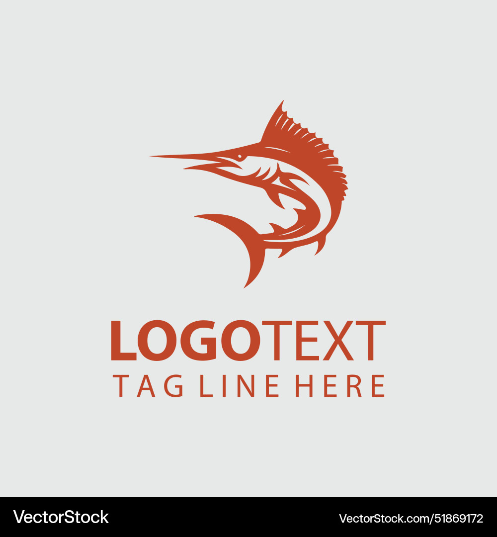 Marlin fish logo Royalty Free Vector Image - VectorStock