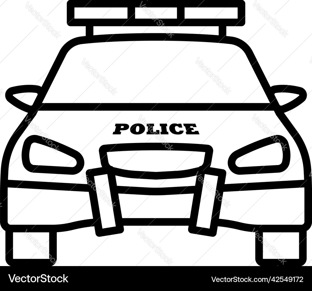 Police car icon Royalty Free Vector Image - VectorStock
