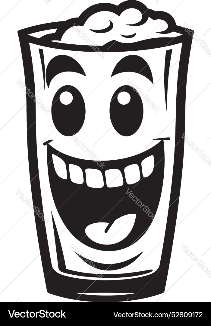 Radiant refreshment logo icon for smile beer mug Vector Image