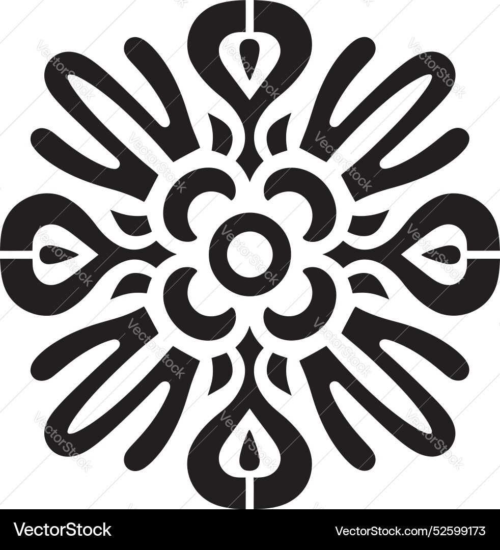 Jungle jewels dayak pattern design for ethnic Vector Image