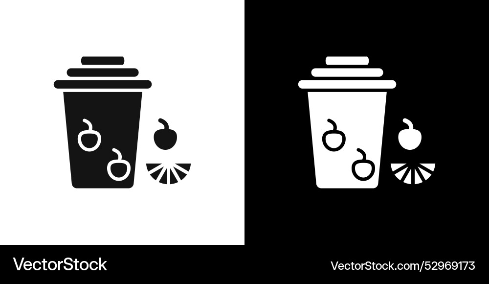 Leftovers disposal icon flat fill set collection Vector Image