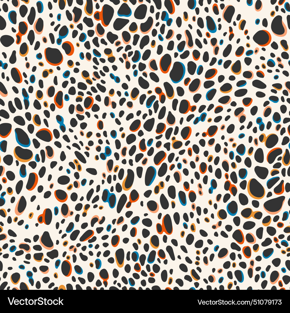 Multicolored animal print with abstract spots Vector Image
