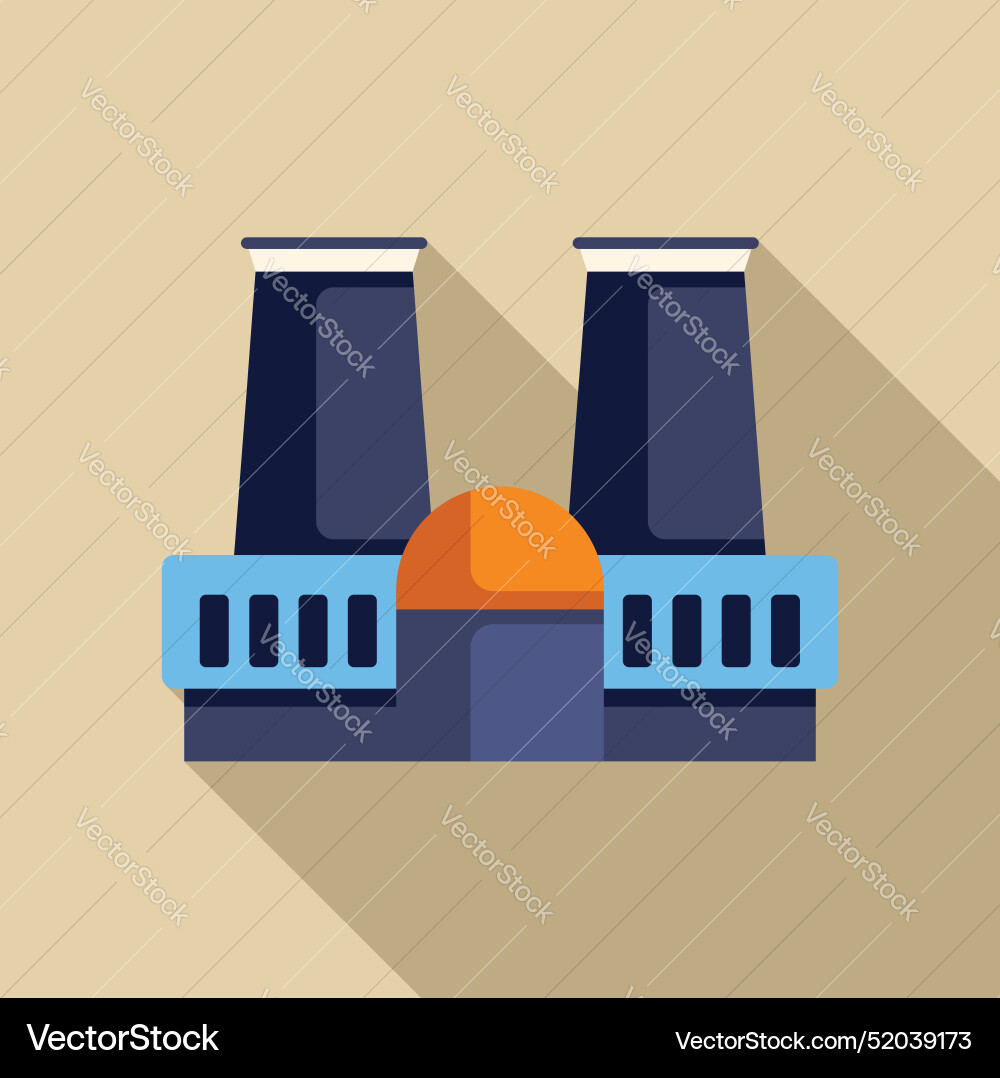Nuclear power plant generating electricity Vector Image