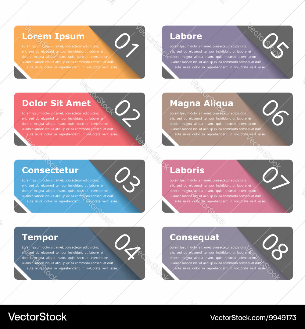 Objects with numbers Royalty Free Vector Image