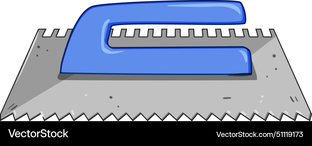 Spreader notched trowel cartoon Royalty Free Vector Image