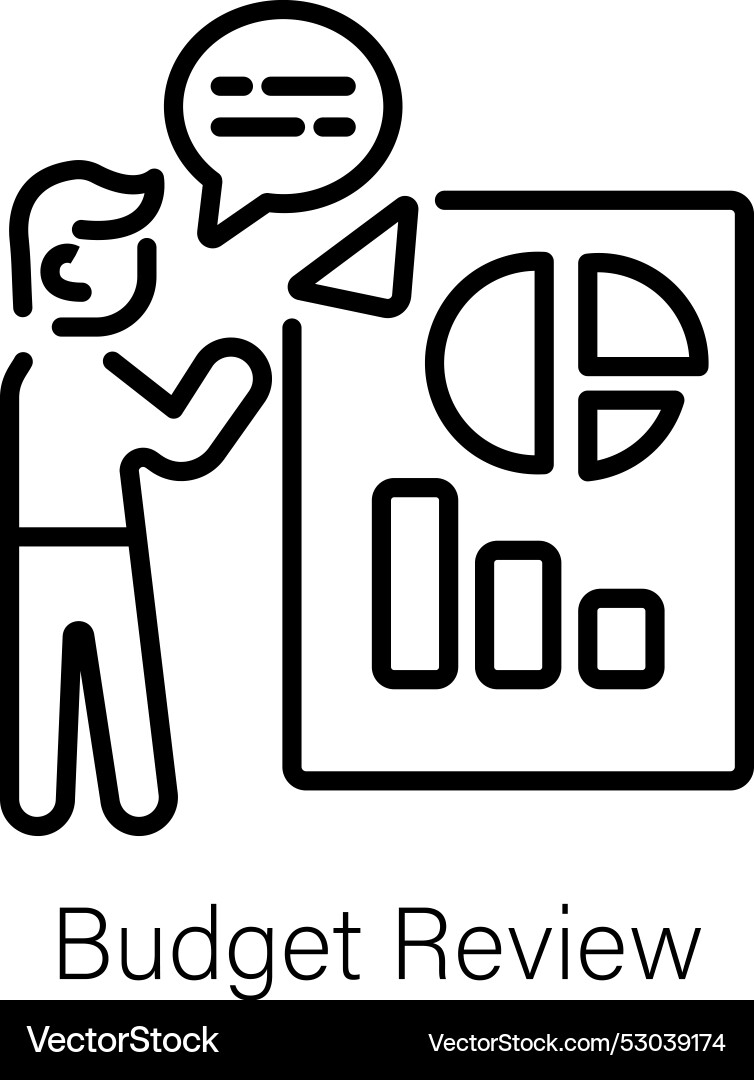 Budget review Royalty Free Vector Image - VectorStock