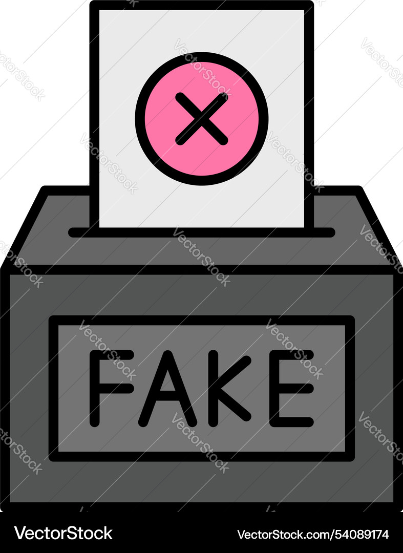 Fake line filled icon design Royalty Free Vector Image