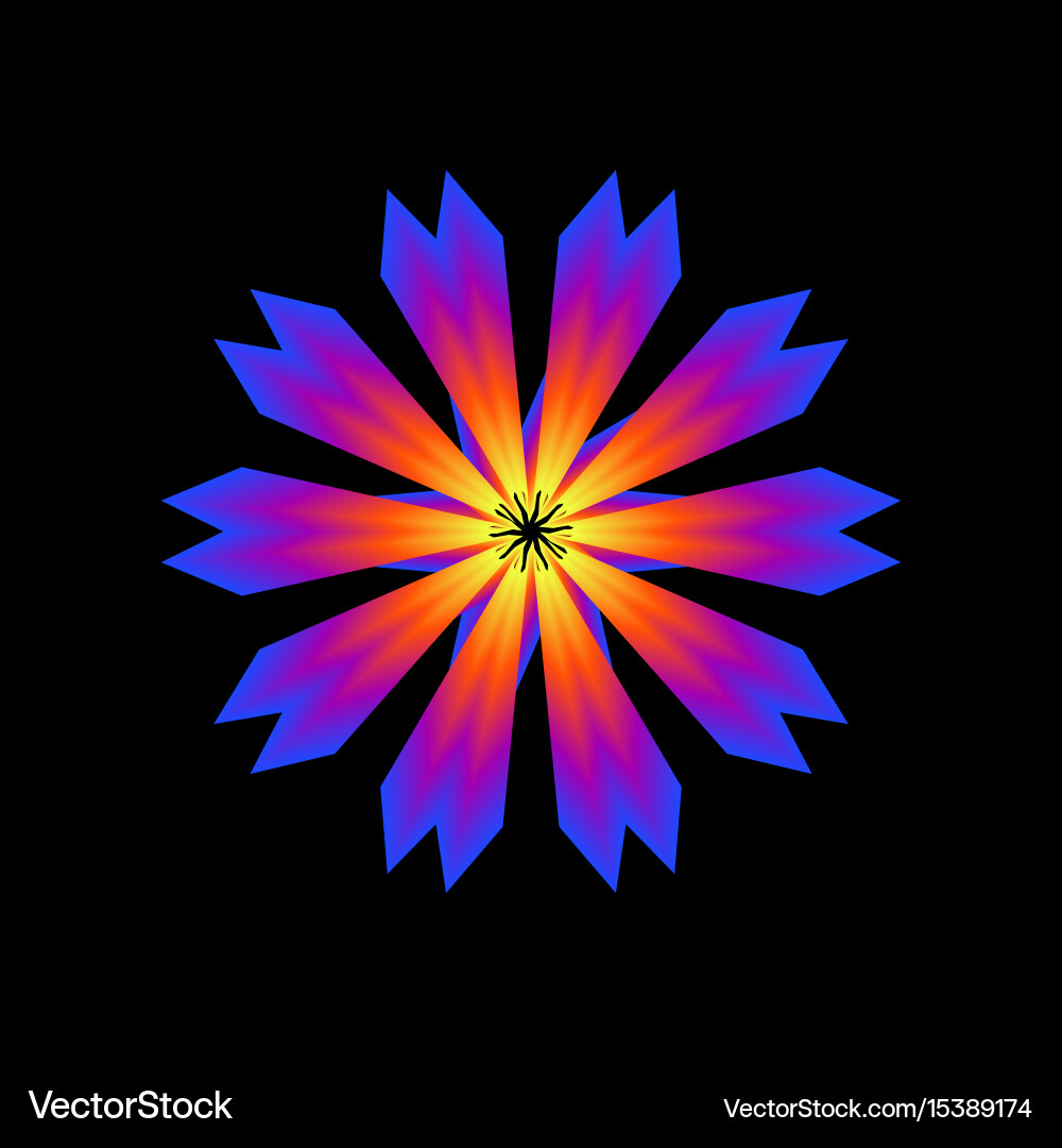 Glowing flower Royalty Free Vector Image - VectorStock