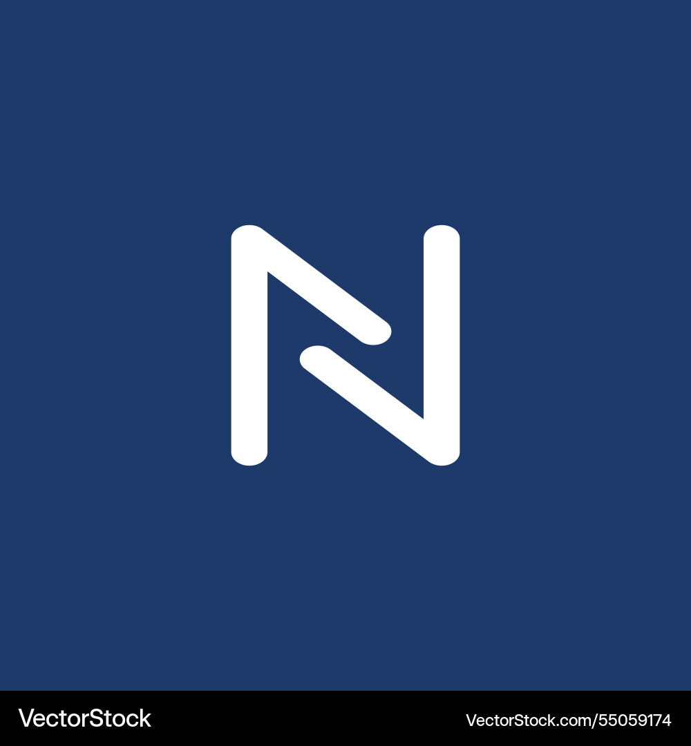 N Monogram Logo Template Royalty Free Vector Image