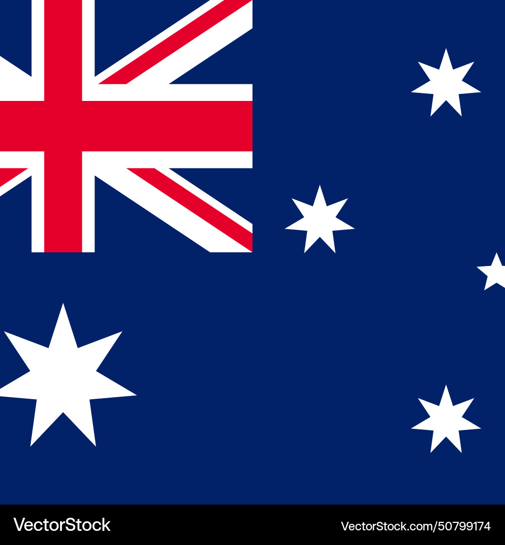 Square flag of australia Royalty Free Vector Image