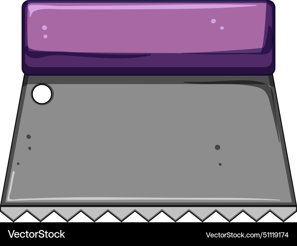 Surface notched trowel cartoon Royalty Free Vector Image