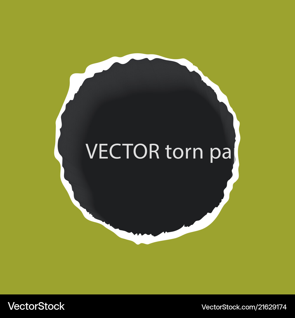 Torn paper frame with ripped edges realistic Vector Image